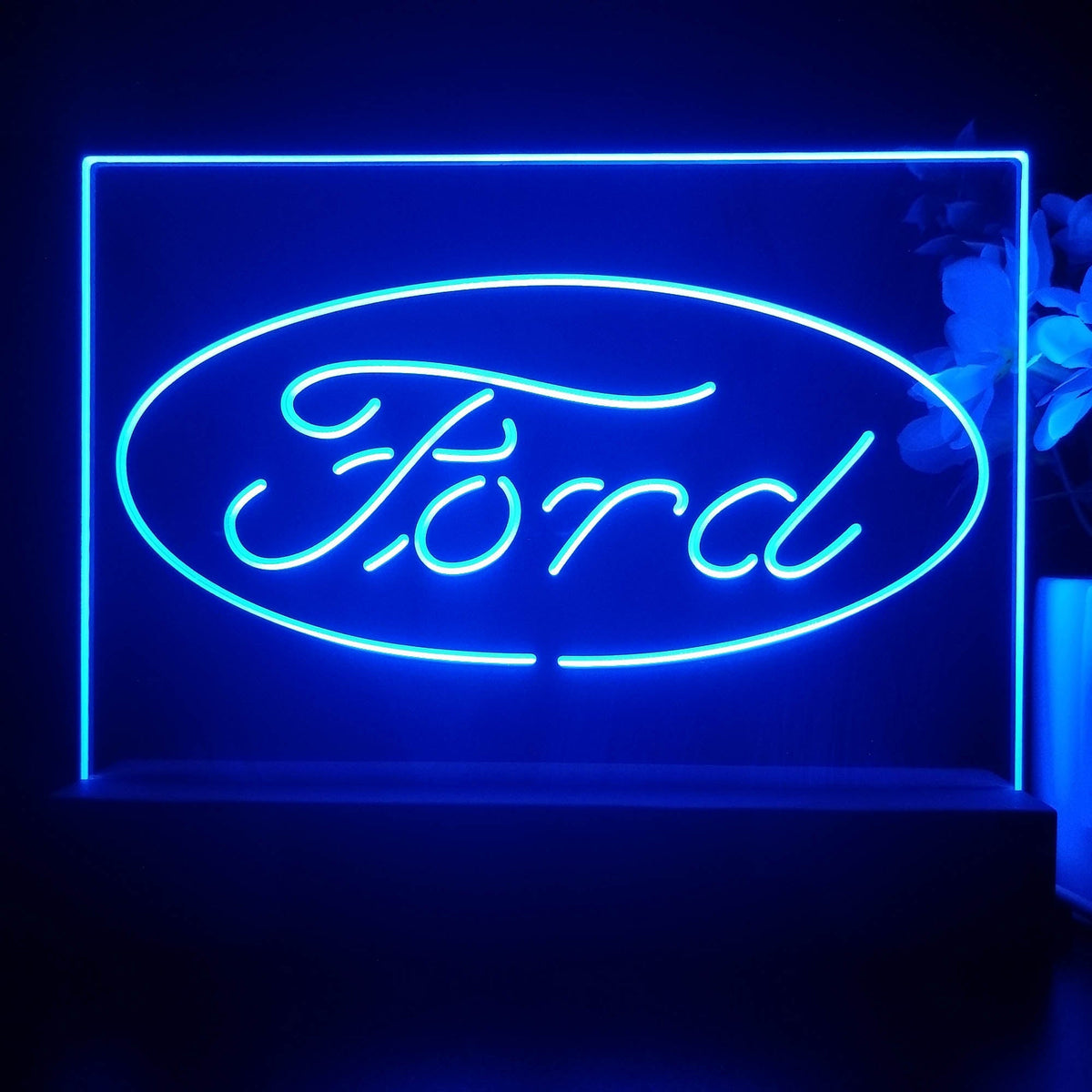 Ford Badge Car Truck Bar Neon Sign Table Lamp Display | PRO LED SIGN