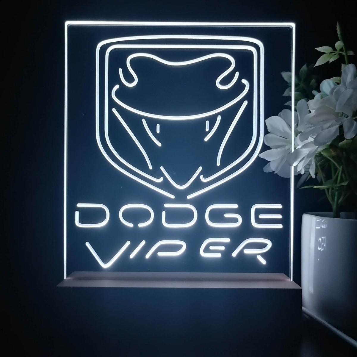 Dodge Viper Neon Sign Table Lamp Display | PRO LED SIGN