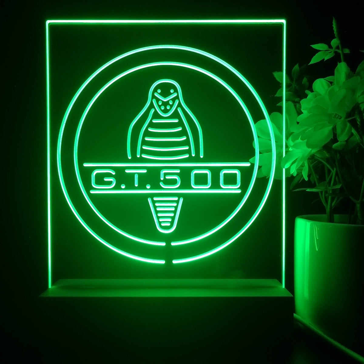 Ford Mustang Shelby Cobra GT 500 Neon Sign Table Lamp Display | PRO LED ...