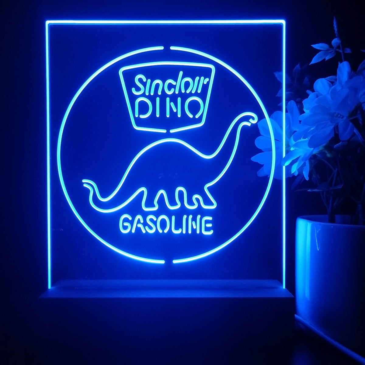 Sinclair Dinosaur Dino Neon Sign Table Lamp Display | PRO LED SIGN