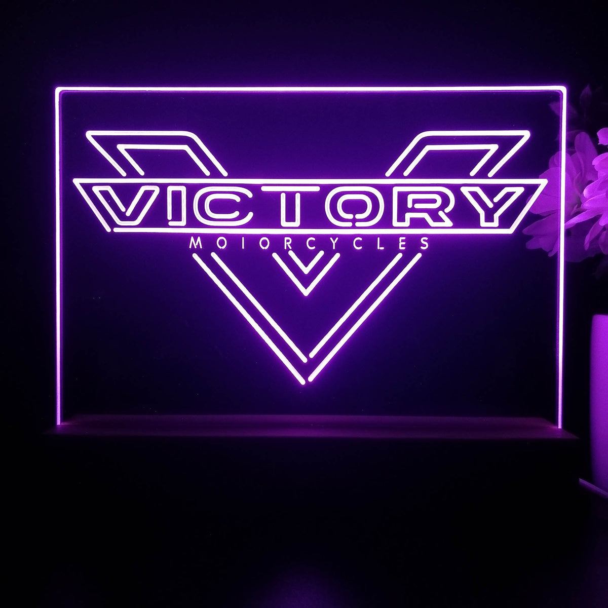 Victory Motorcycles Neon Sign Table Lamp Display | PRO LED SIGN