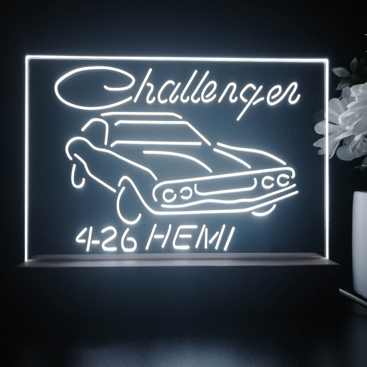 426 Hemi Challenger Dodge Neon Sign Table Lamp Display | PRO LED SIGN