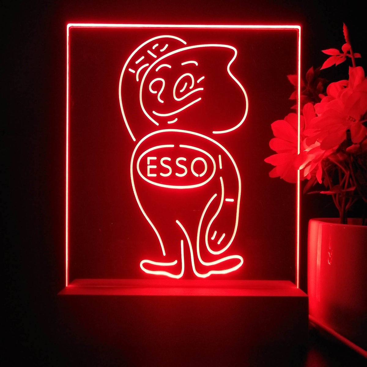 Esso Mascot Oil Gasoline Neon Sign Table Lamp Display | PRO LED SIGN