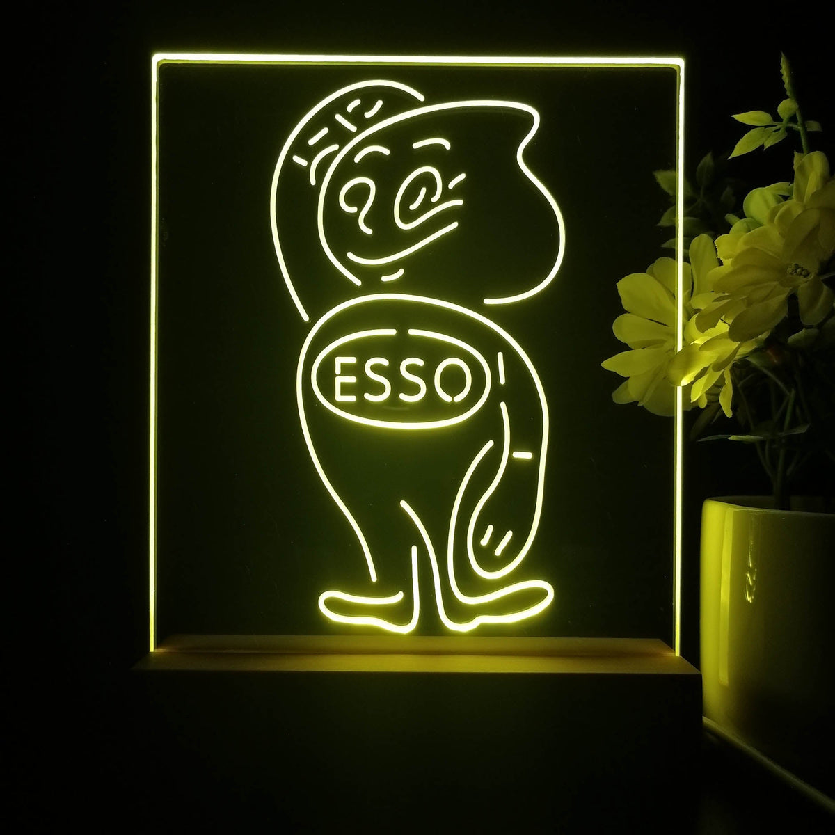 Esso Mascot Oil Gasoline Neon Sign Table Lamp Display | PRO LED SIGN