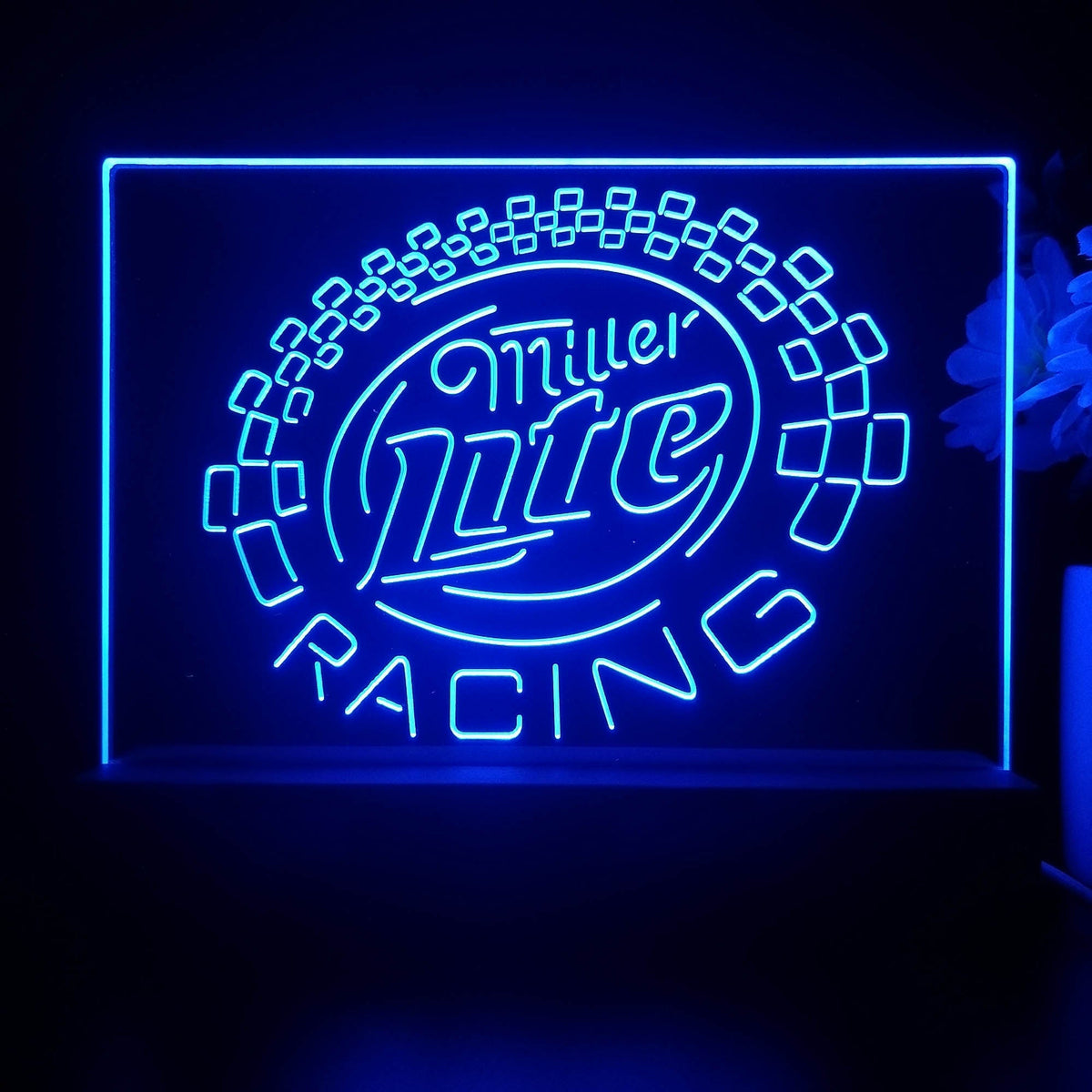 Miller Lite Racing Car Neon Sign Table Lamp Display | PRO LED SIGN