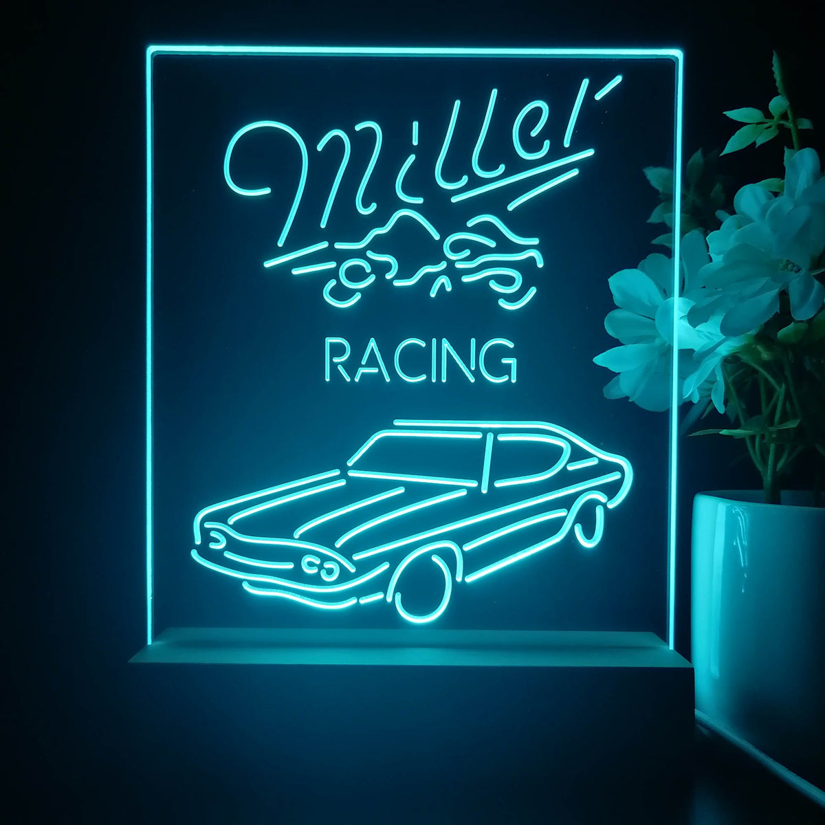 Miller Lite Car Racing Sport Beer Neon Sign Table Lamp Display | PRO ...