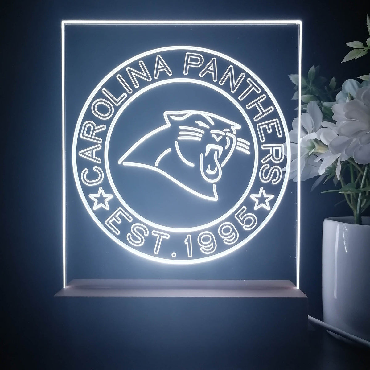 Personalized Carolina Panthers Neon Sign Table Lamp Display | PRO LED SIGN