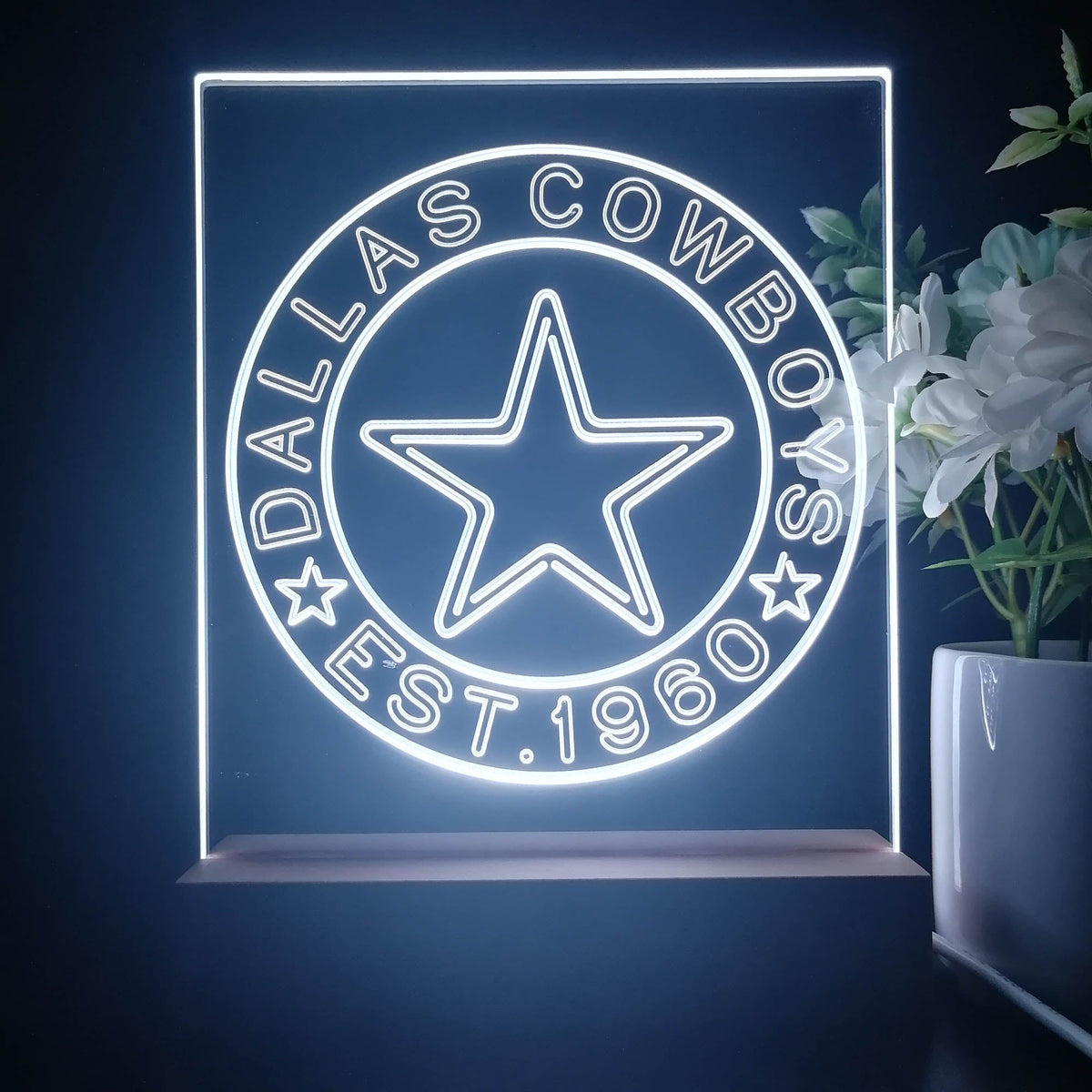 Personalized Dallas Cowboys Neon Sign Table Lamp Display | PRO LED SIGN