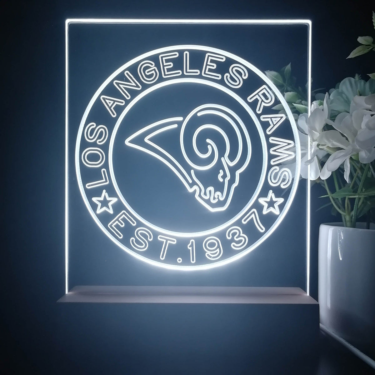 Personalized Los Angeles Rams Neon Sign Table Lamp Display | PRO LED SIGN
