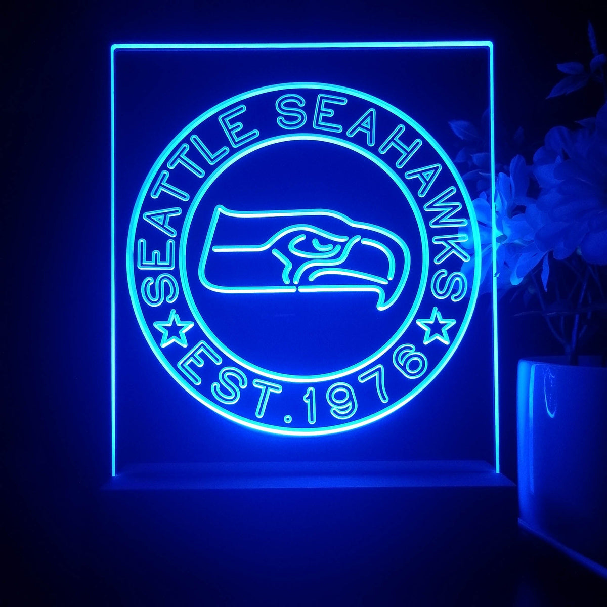 Personalized Seattle Seahawks Neon Sign Table Lamp Display | PRO LED SIGN