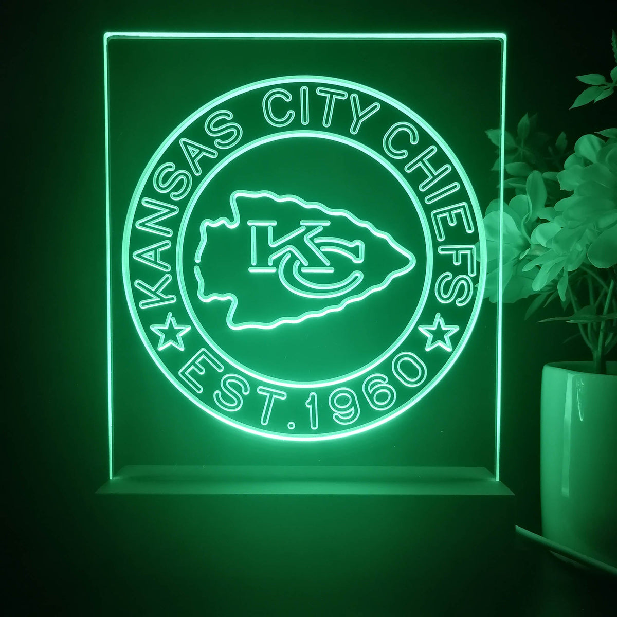 Personalized Kansas City Chiefs Neon Sign Table Lamp Display | PRO LED SIGN