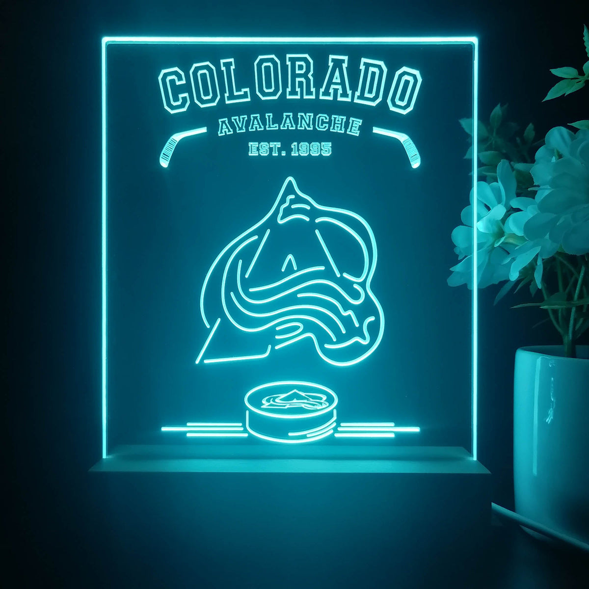 Personalized Colorado Avalanche Neon Sign Table Lamp Display | PRO LED SIGN