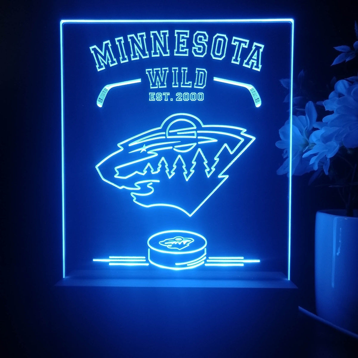 Personalized Minnesota Wild Neon Sign Table Lamp Display | PRO LED SIGN