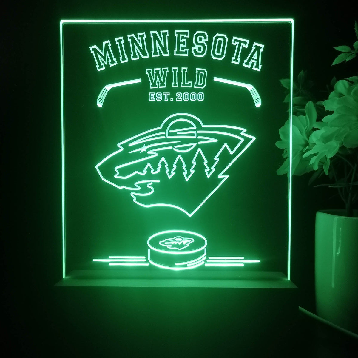 Personalized Minnesota Wild Neon Sign Table Lamp Display | PRO LED SIGN
