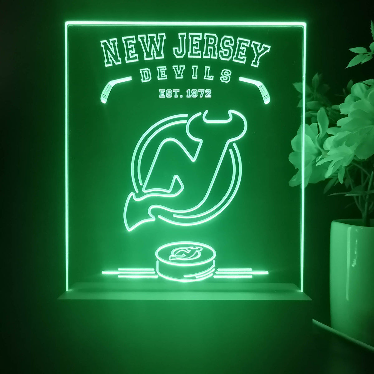 Personalized New Jersey Devils Neon Sign Table Lamp Display | PRO LED SIGN