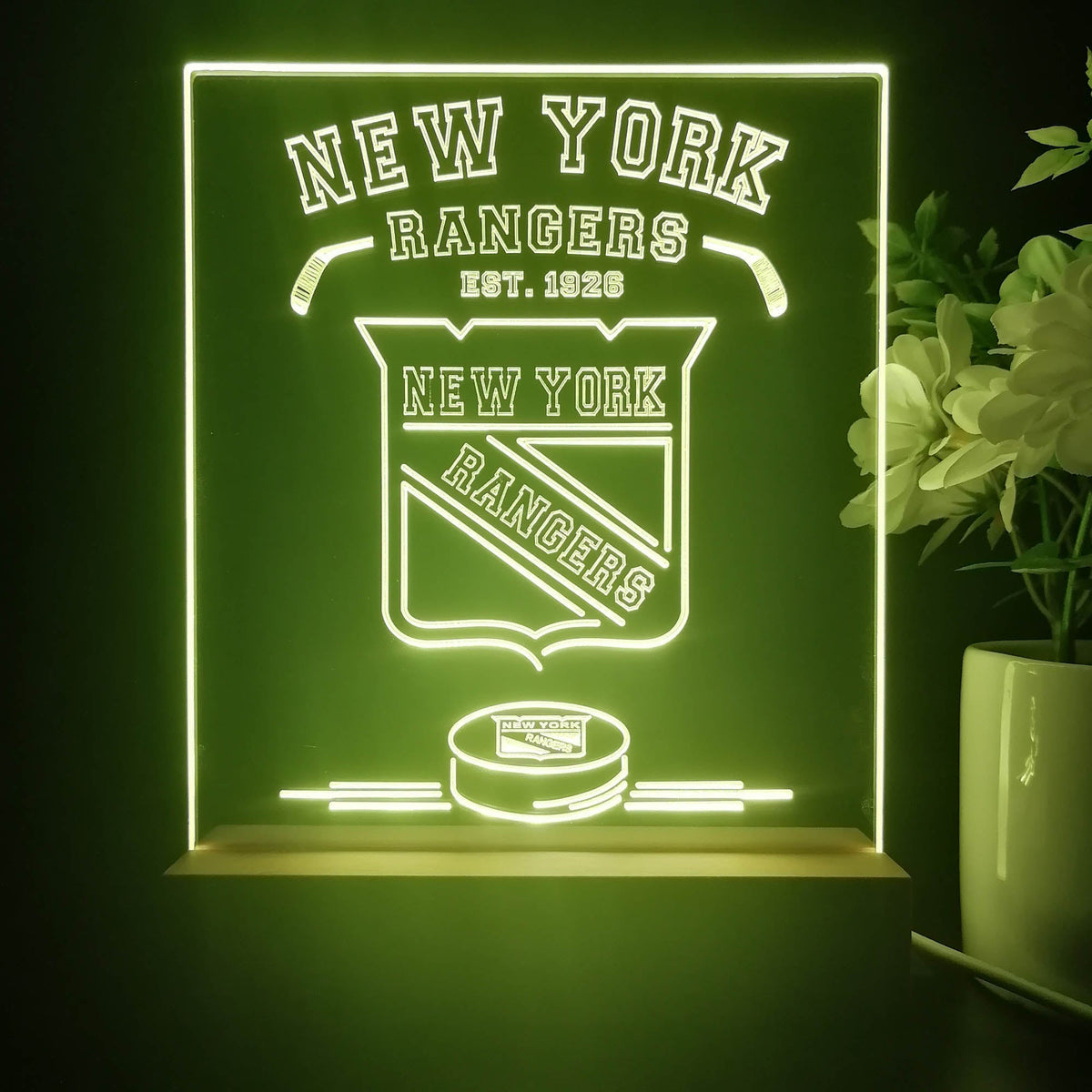 Personalized New York Rangers Neon Sign Table Lamp Display | PRO LED SIGN
