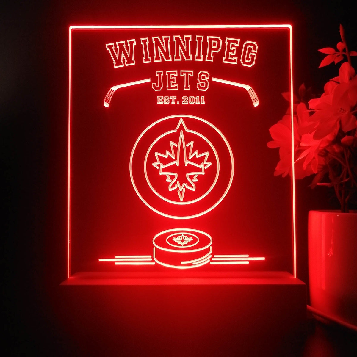 Personalized Winnipeg Jets Neon Sign Table Lamp Display | PRO LED SIGN