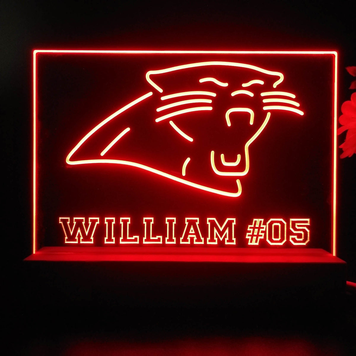 Personalized Carolina Panthers Neon Sign Table Lamp Display | PRO LED SIGN