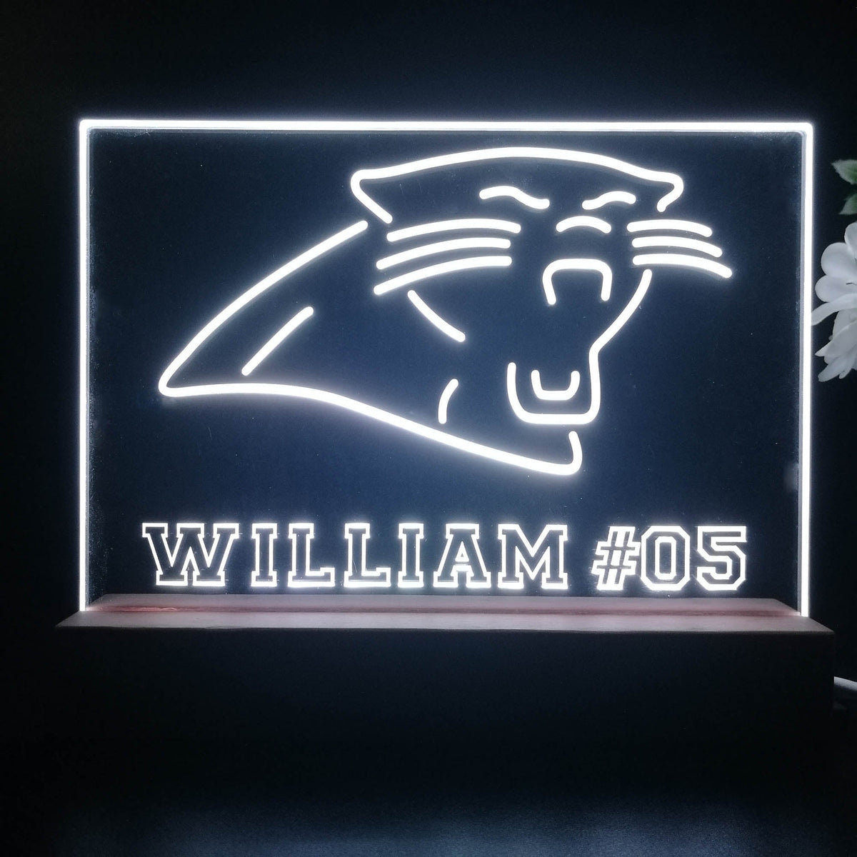 Personalized Carolina Panthers Neon Sign Table Lamp Display | PRO LED SIGN
