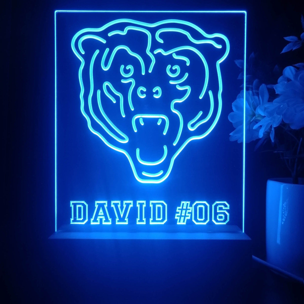 Personalized Chicago Bears Neon Sign Table Lamp Display | PRO LED SIGN