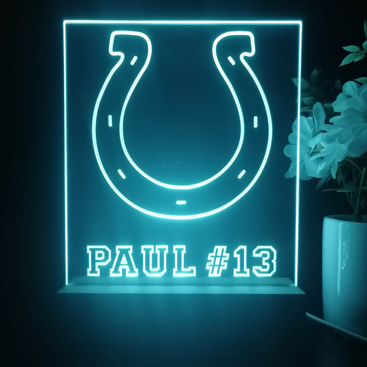 Personalized Indianapolis Colts Neon Sign Table Lamp Display | PRO LED SIGN