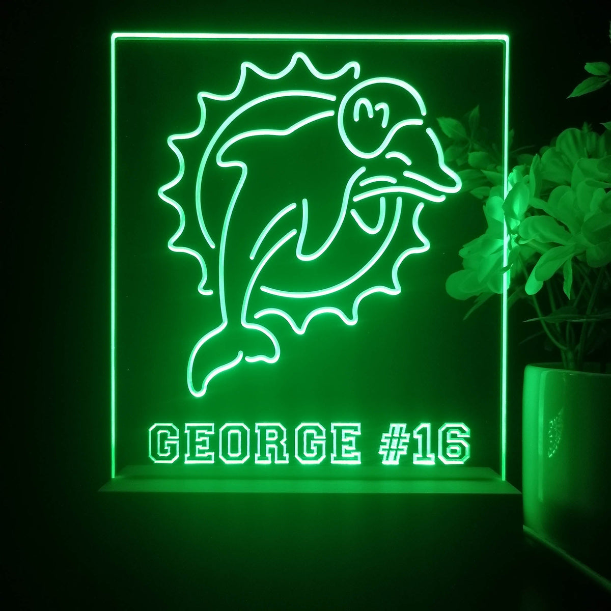 Personalized Miami Dolphins Neon Sign Table Lamp Display | PRO LED SIGN