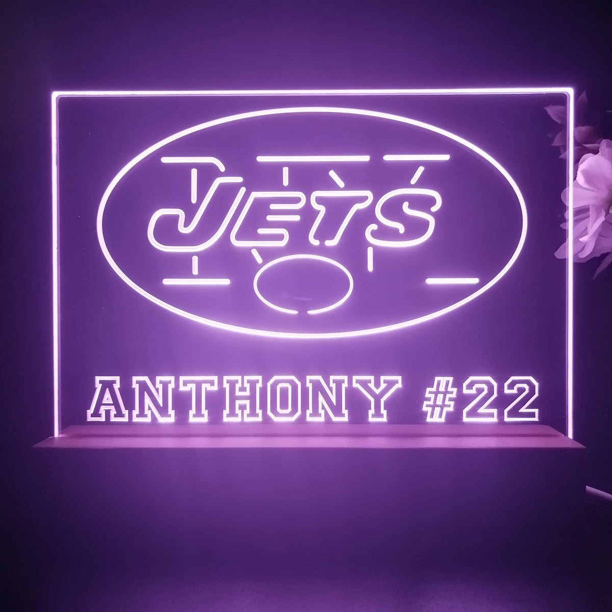 Personalized New York Jets Neon Sign Table Lamp Display | PRO LED SIGN