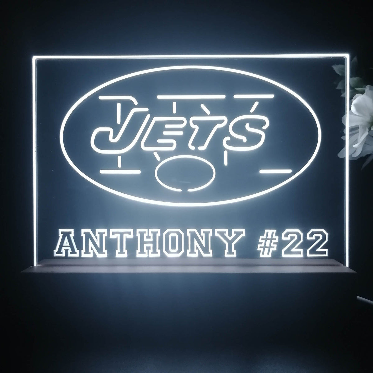 Personalized New York Jets Neon Sign Table Lamp Display | PRO LED SIGN