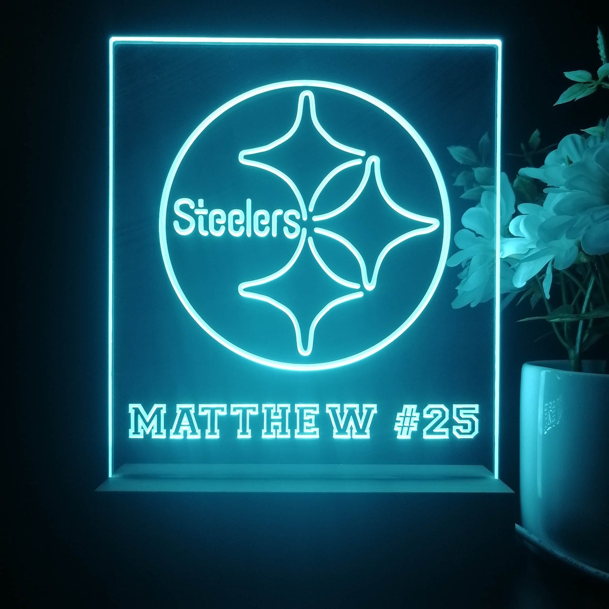 Personalized Pittsburgh Steelers Neon Sign Table Lamp Display | PRO LED ...