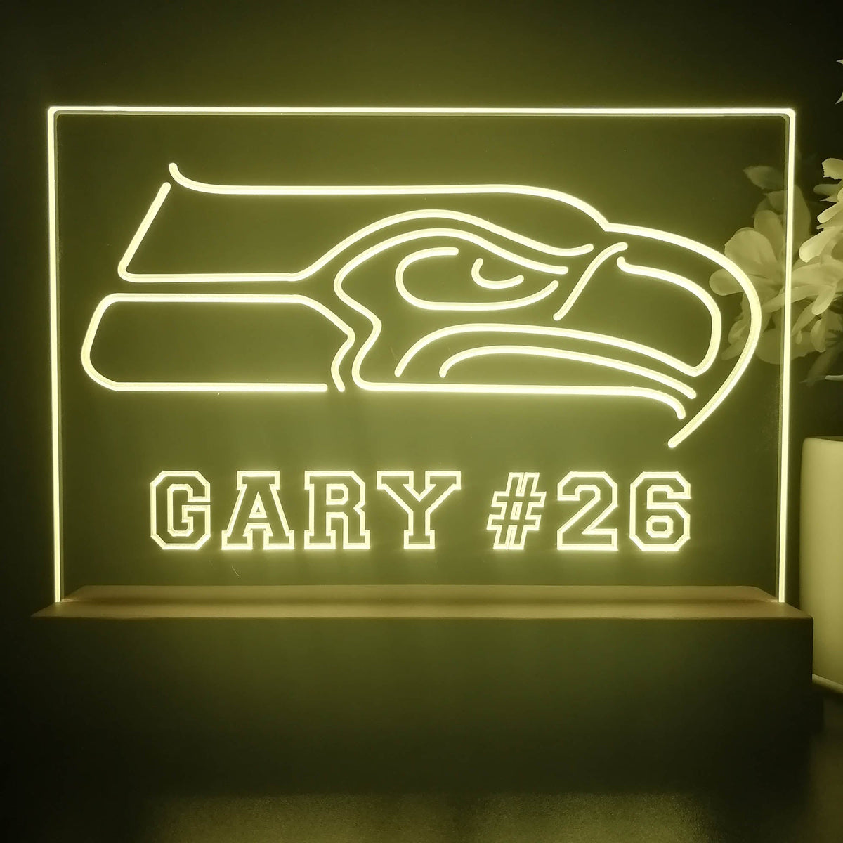 Personalized Seattle Seahawks Neon Sign Table Lamp Display | PRO LED SIGN