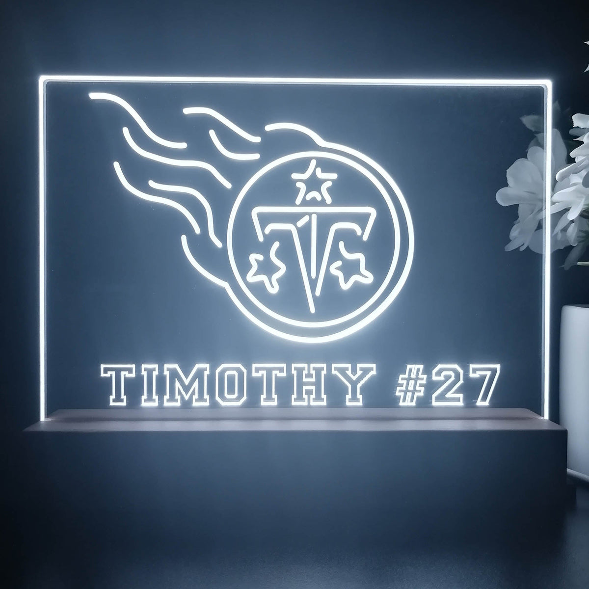Personalized Red Tennessee Titans Neon Sign Table Lamp Display | PRO ...