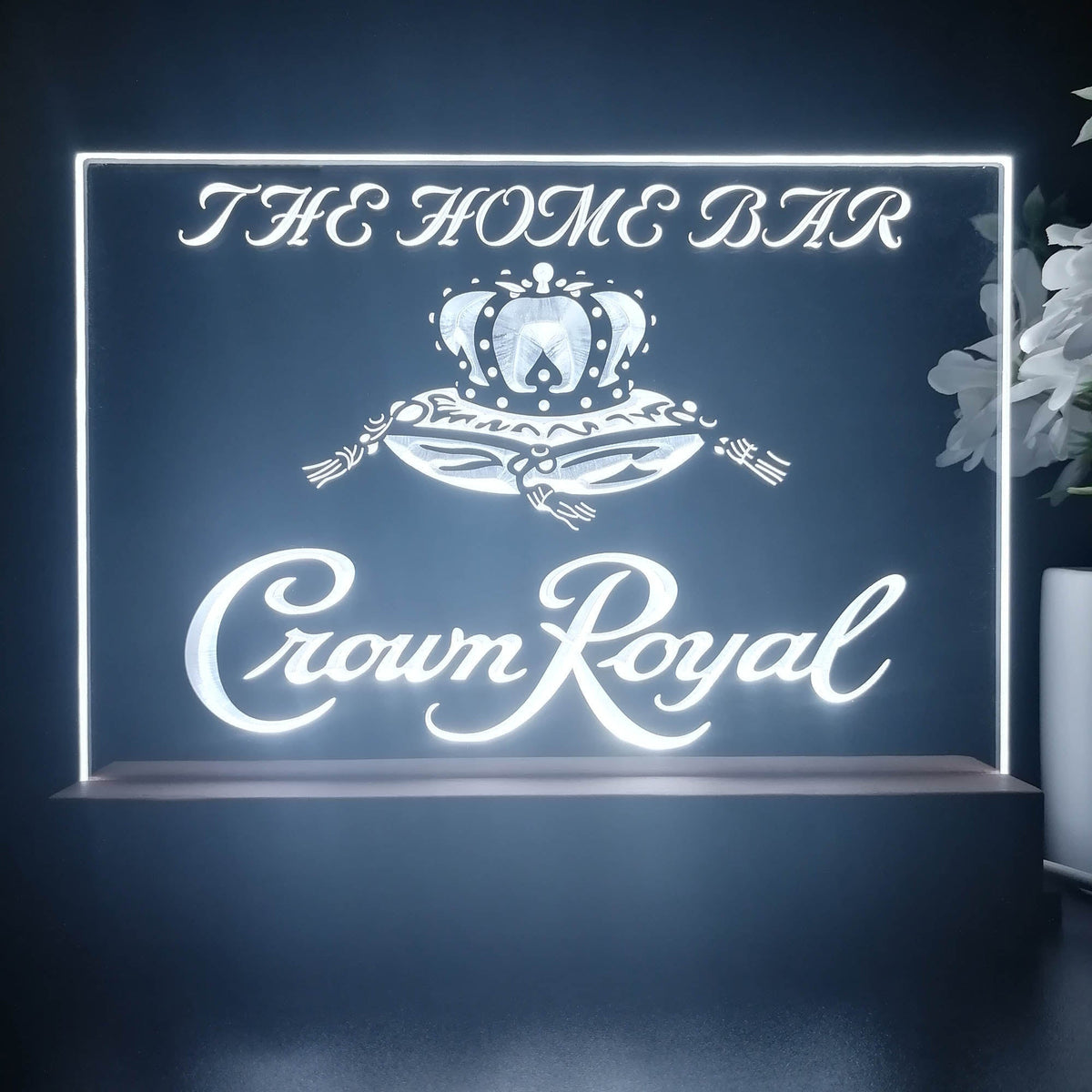 Personalized Crown Royal Neon Sign Table Lamp Display | PRO LED SIGN