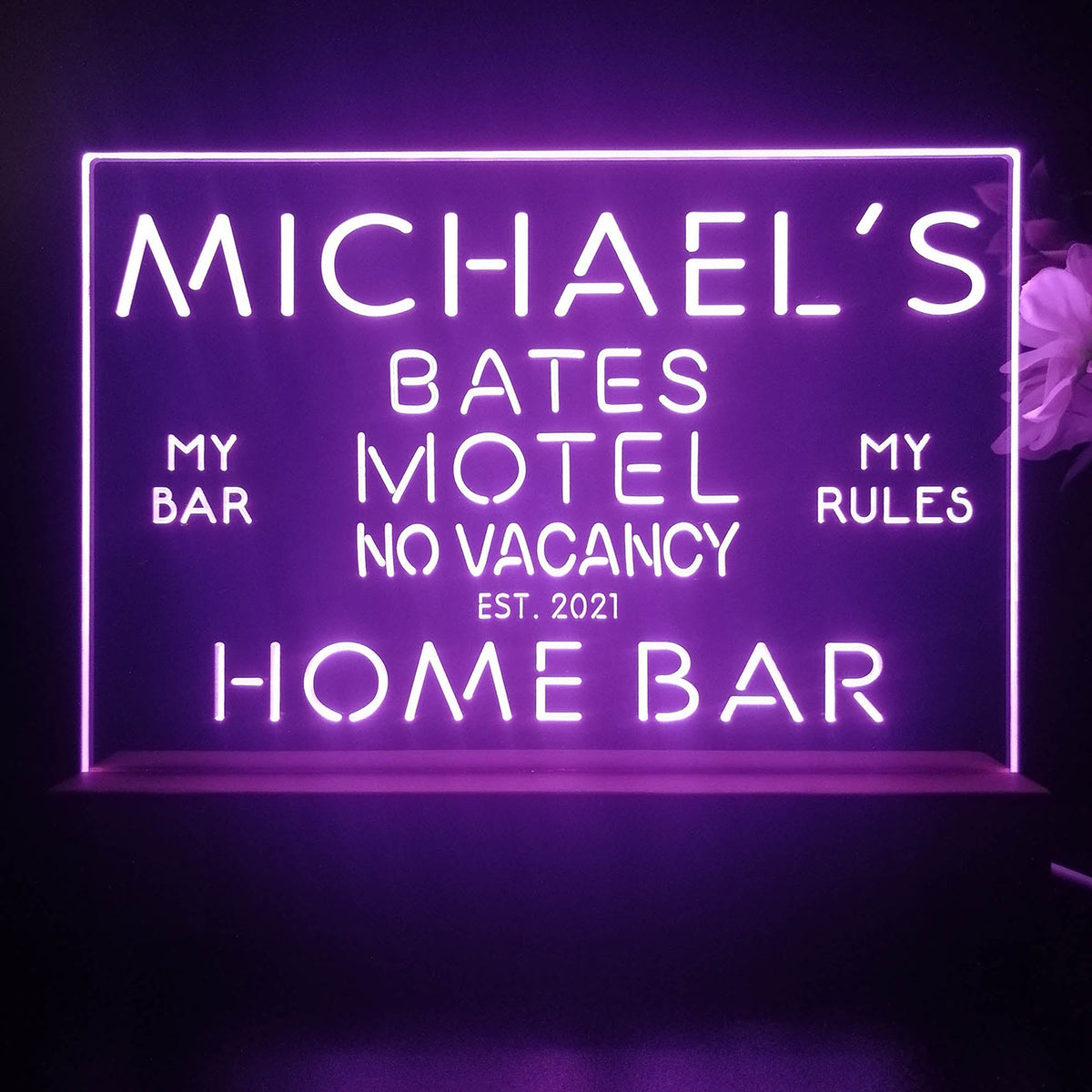 Personalized Bates Motel,No Vacancy Neon Sign Table Lamp Display | PRO ...