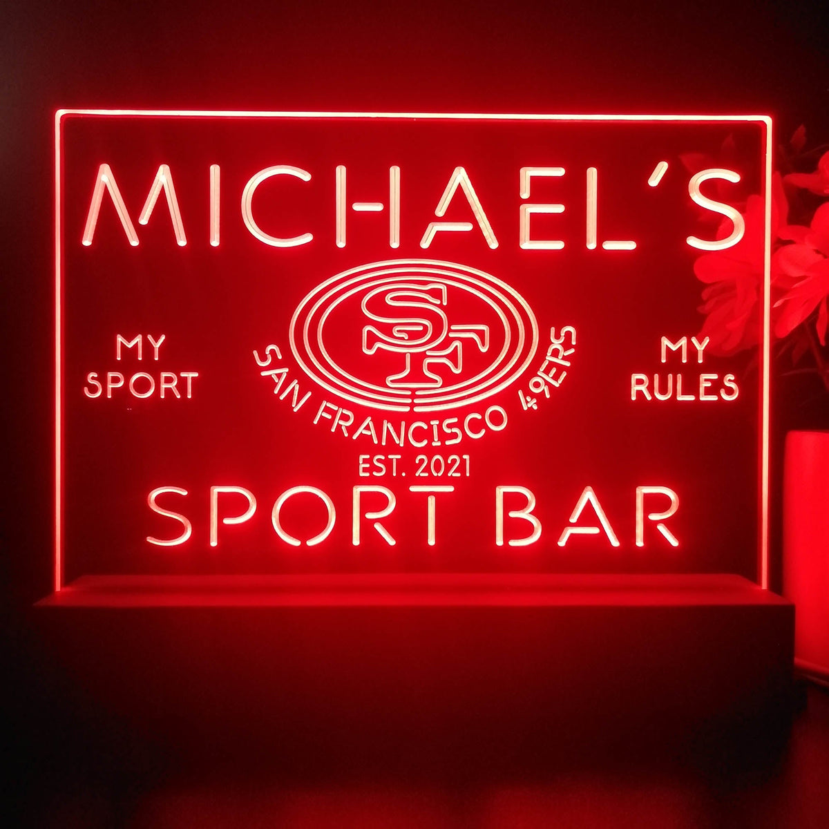 Personalized San Francisco 49ers Neon Sign Table Lamp Display | PRO LED ...