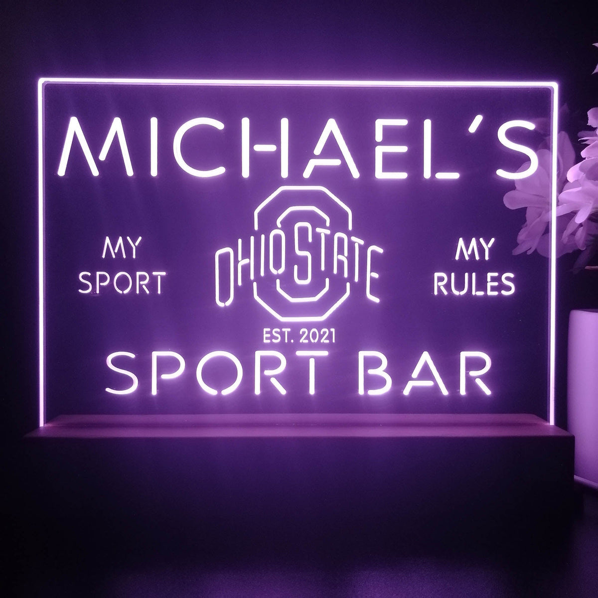 Personalized Ohio State Buckeyes Neon Sign Table Lamp Display | PRO LED ...