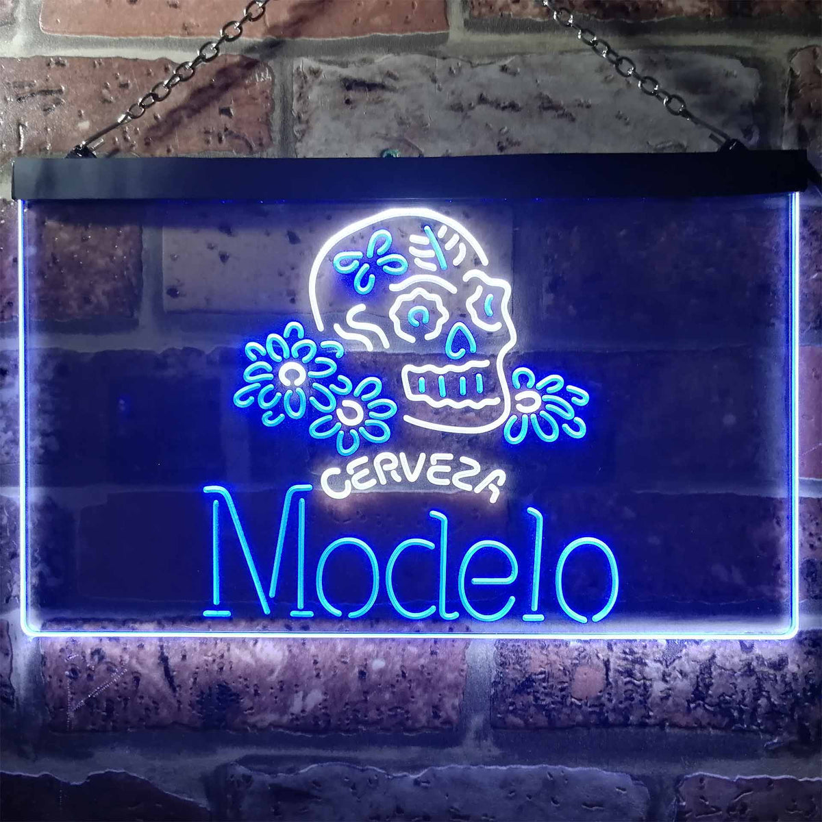 Cerveza Modelo Skull Bar Home Bar Neon Light LED Sign | Home Bar Gift