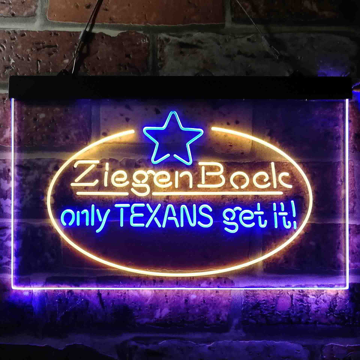 ZiegenBock Amber Only Texans Get it Neon-Like LED Sign Neon Bar Pub LED ...