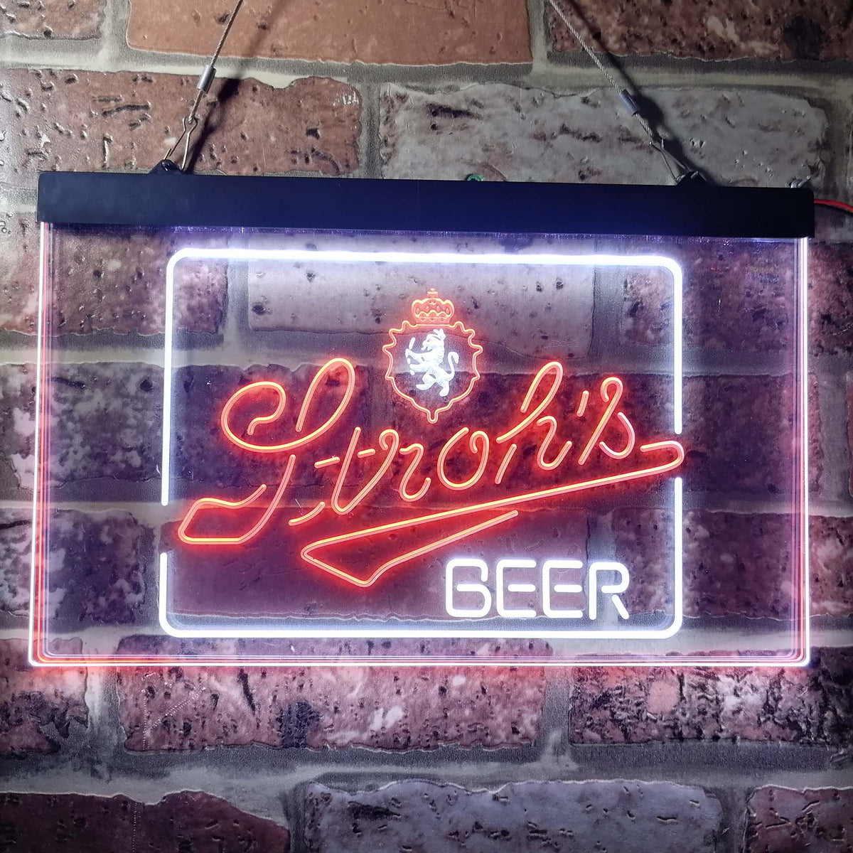 Stroh's Beer Man Cave Bar Home Bar Neon Light LED Sign | Home Bar Gift