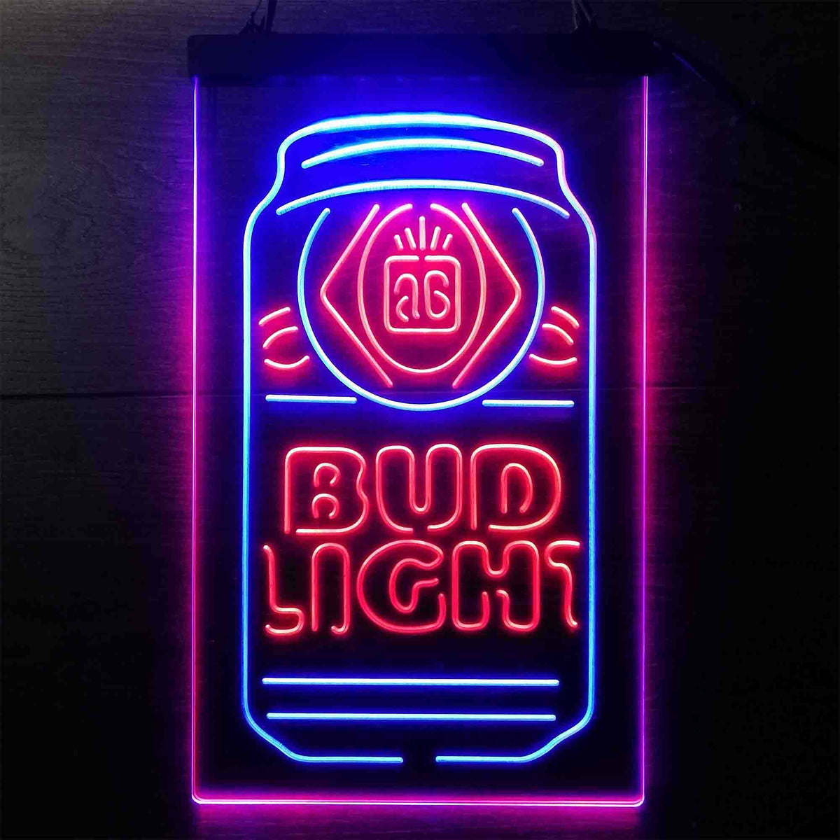 Bud Light Bottle Vertical Beer Neon-Like LED Sign | Home Bar Gift