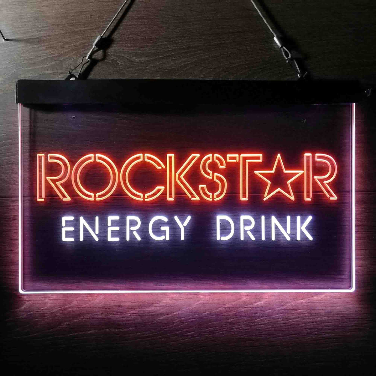 Rockstar Energy Drink Home Bar Neon Light LED Sign | Home Bar Gift