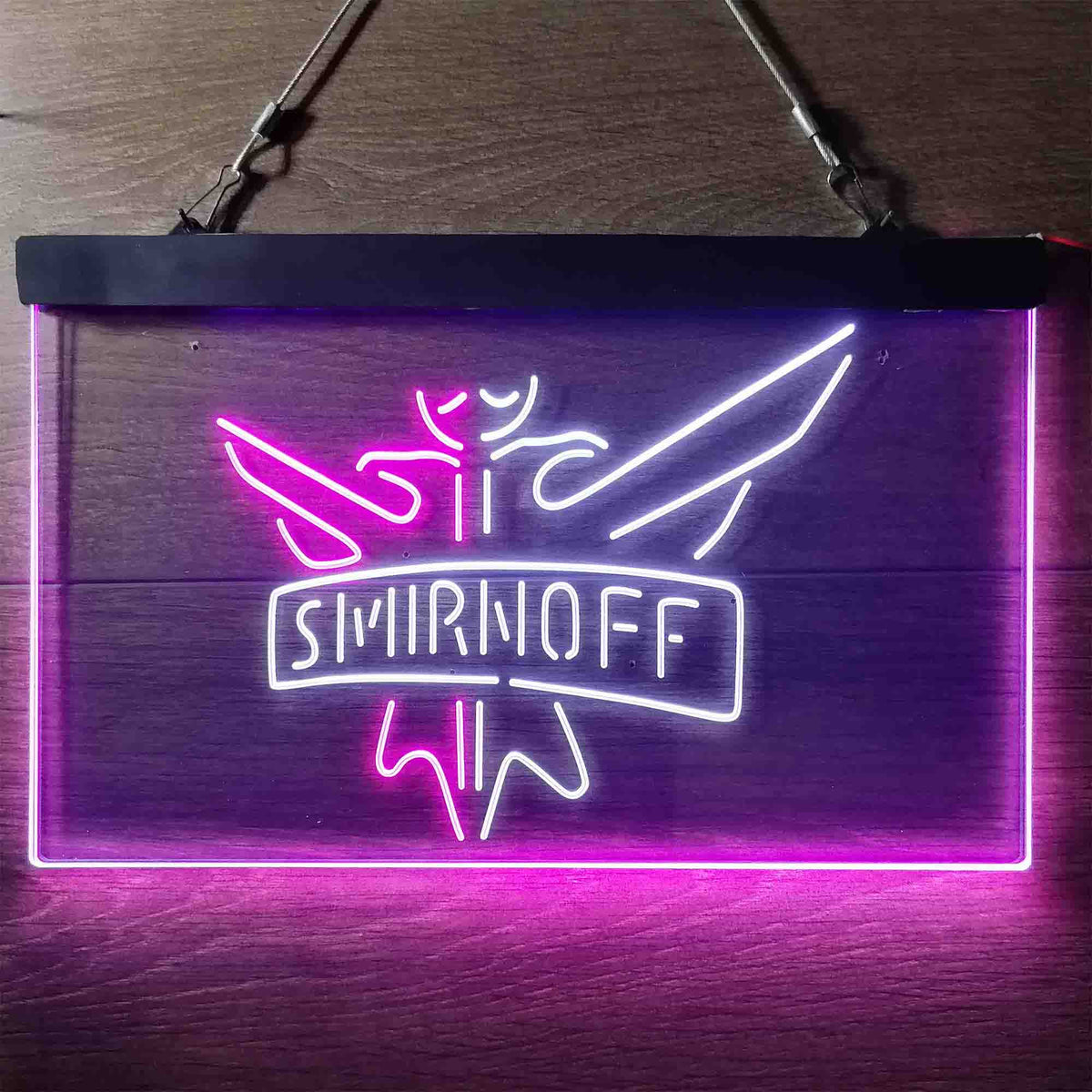 Smirnoff Beverages Home Bar Neon Light LED Sign | Home Bar Gift
