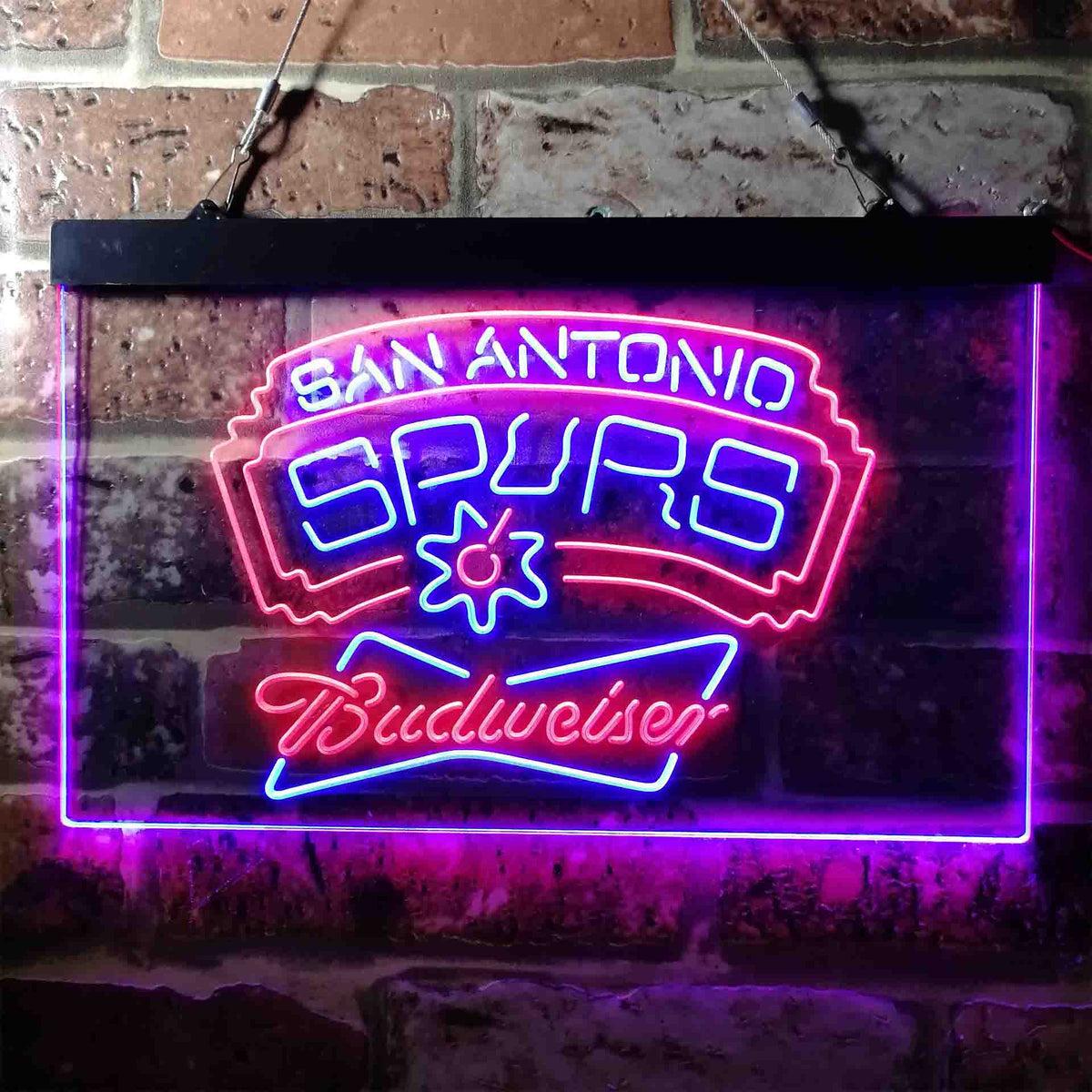 budweiser beer san antonio spurs nba Neon-like LED Sign on sale!