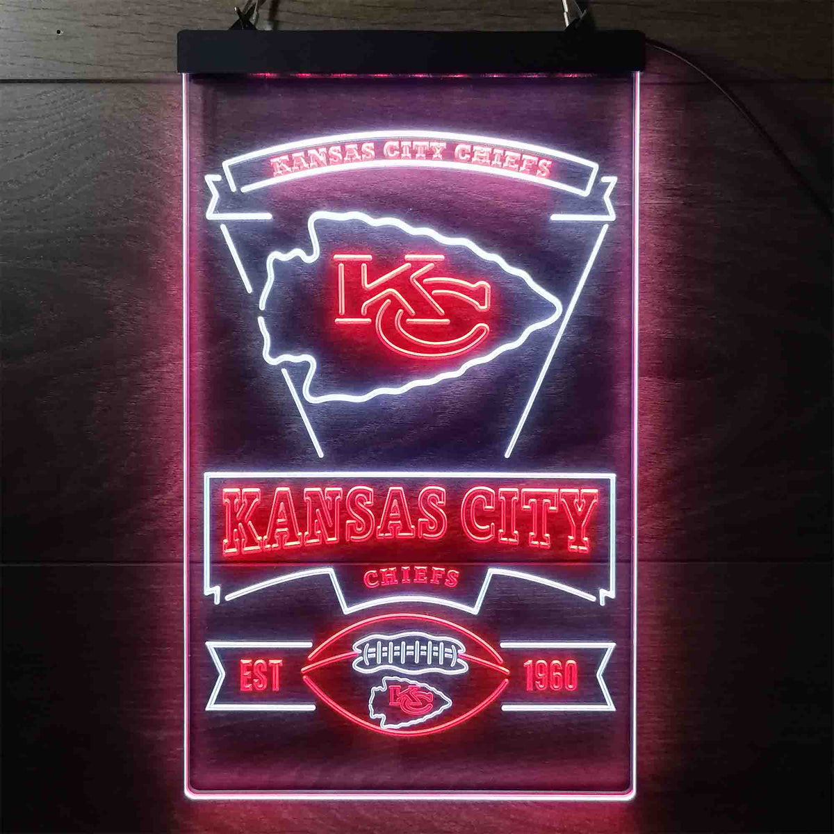 Kansas City Chiefs Sports Bar LED Neon Sign, Chiefs Memorabilia Gift