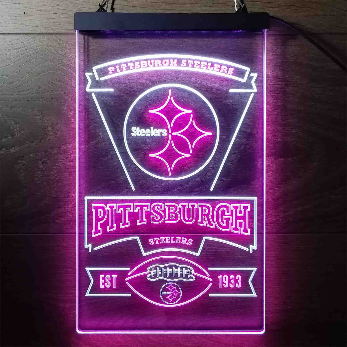 Pittsburgh Steelers Est. 1933 Neon Sign For Sale | Pro LED Sign