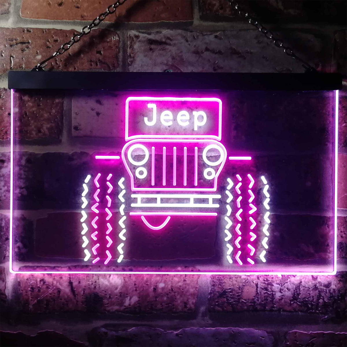 Only in a Jeep Truck Garage LED Neon Sign -Holiday Gift, Garage Decor Gift