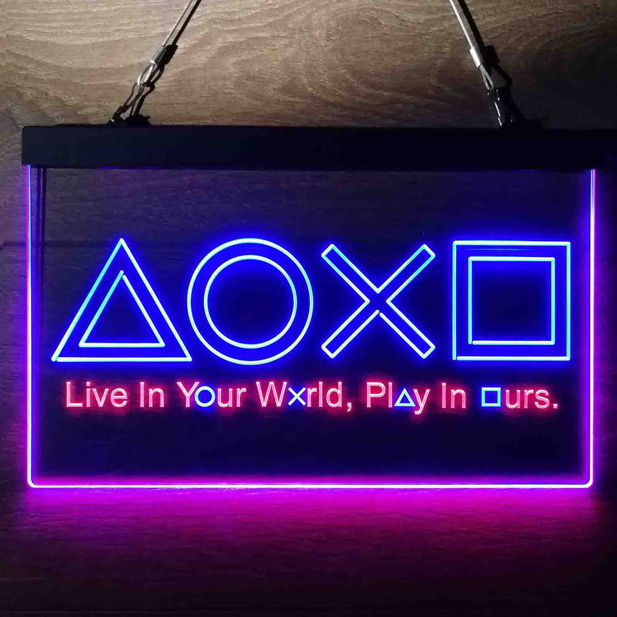 Playstation Console Symbol Game Room Neon Light LED Sign | Birthday