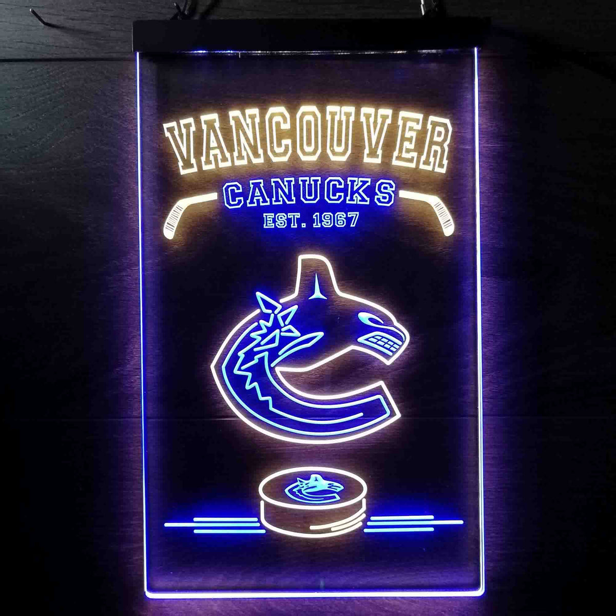 Personalized Vancouver Canucks Neon-Like LED Sign