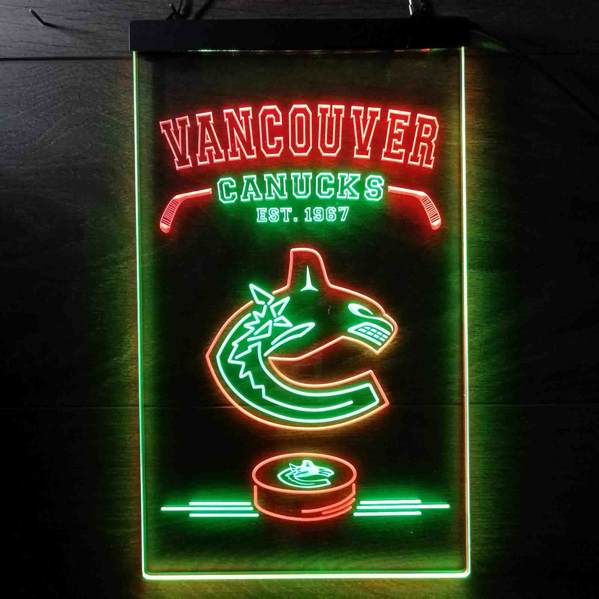 Personalized Vancouver Canucks Neon-Like LED Sign
