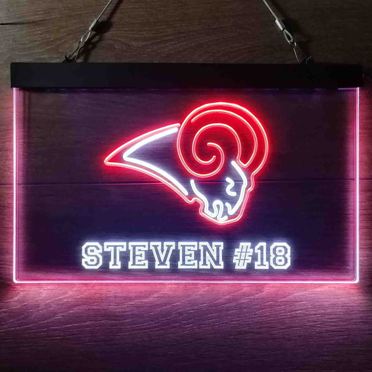 Personalized Los Angeles Rams Team Number Neon Sign - PRO LED SIGN
