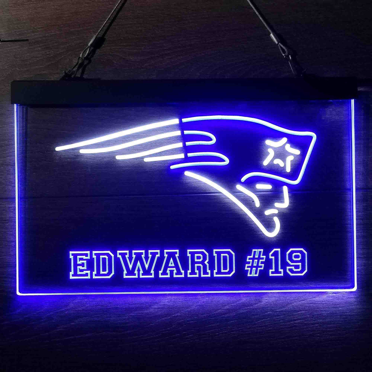 New England Patriots Team Number Neon-like LED Sign